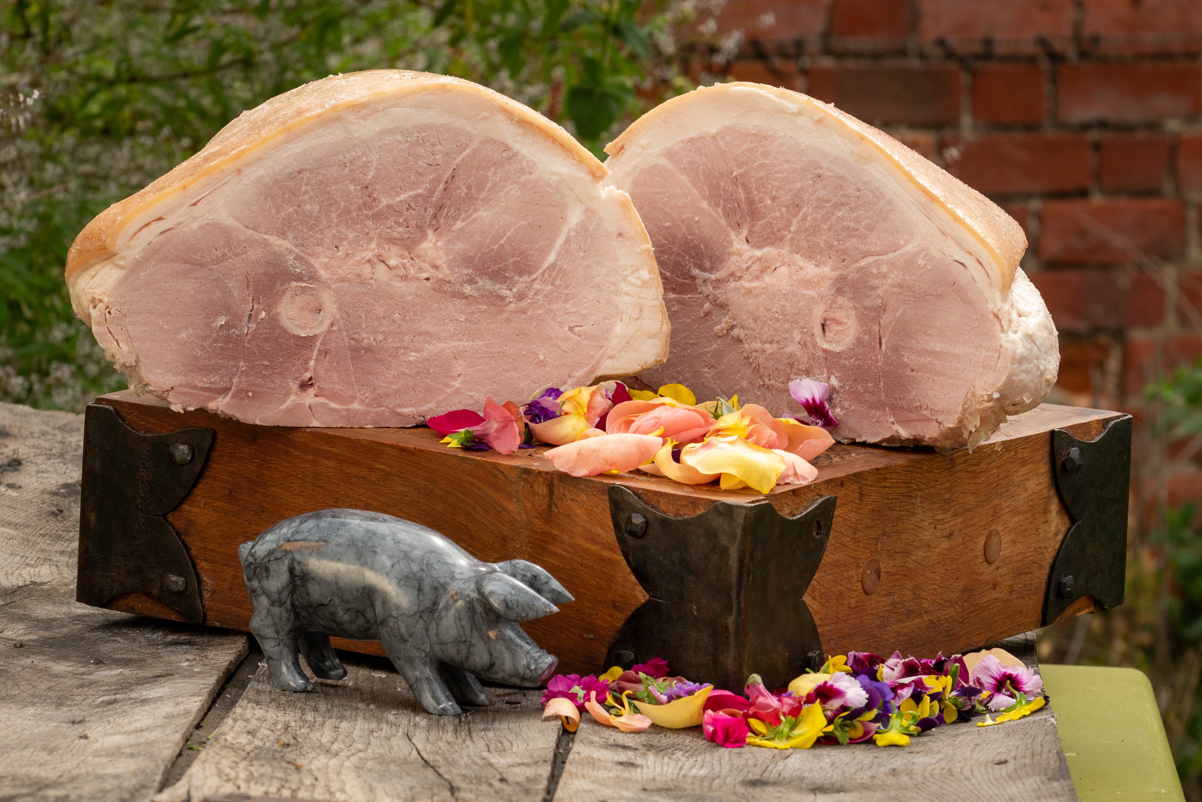 Floral Unsmoked Cooked Half Ham On The Bone – Emmett's